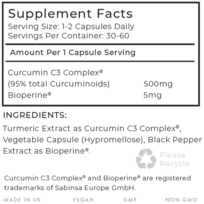 Curcumin 95 with Bioperine® capsules – Love Life Supplements